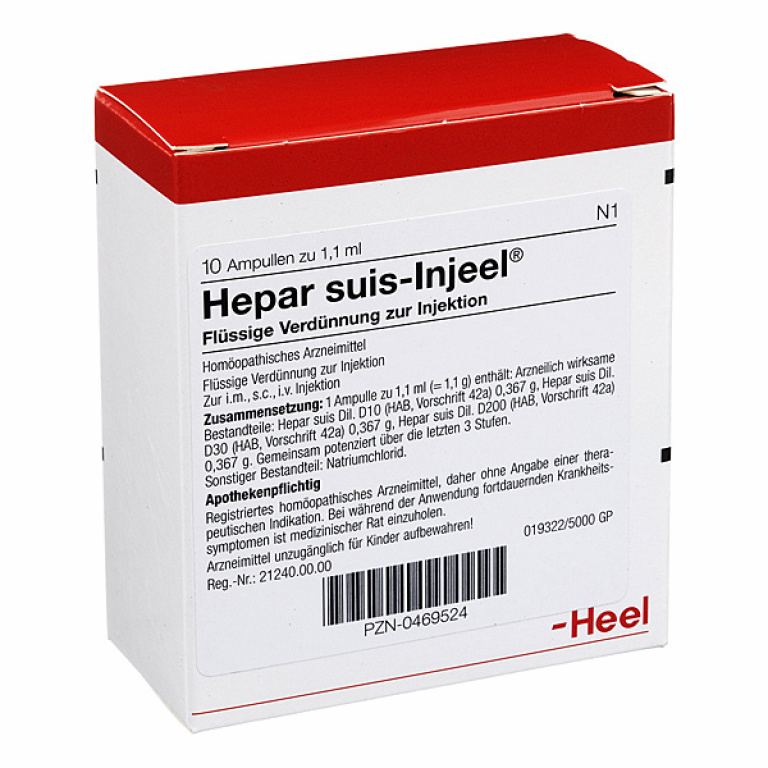 HEPAR SUIS Injeel forte - FIALE 10 X 1,1 ML - Erbofarma farmaci ...