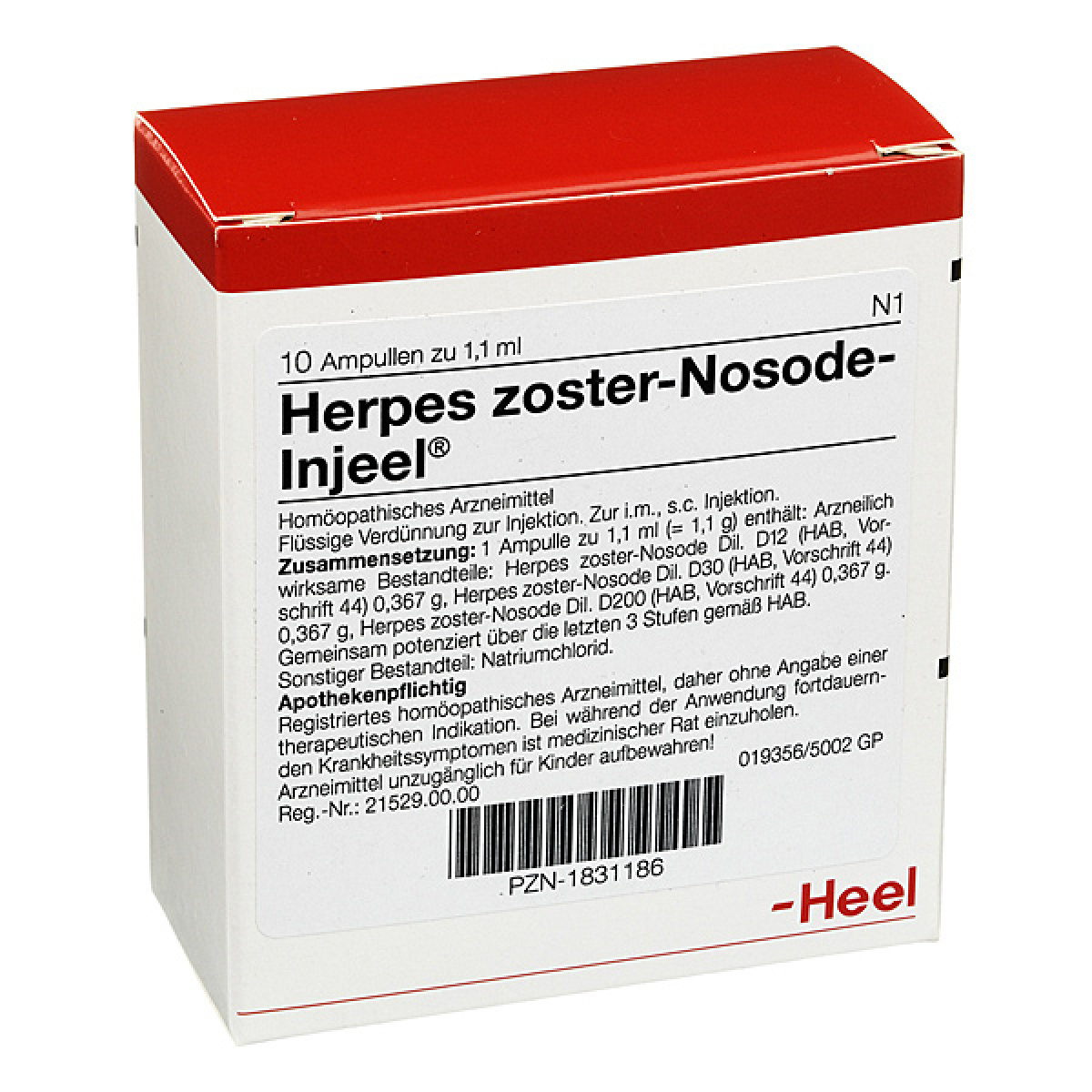 HERPES ZOSTER Nosode Injeel -FIALE 10 X 1.1 ML - Erbofarma farmaci ...