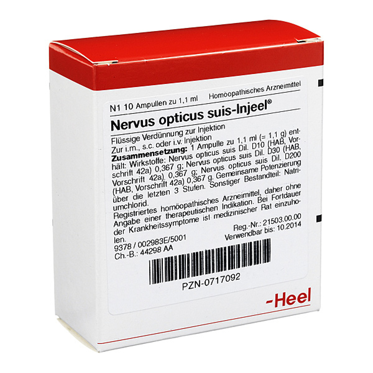 NERVUS OPTICUS suis Injeel - FIALE 10 X 1,1 ML - Erbofarma farmaci ...