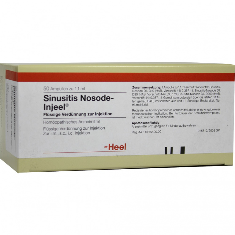 SINUSITIS NOSODE INJEEL – FIALE 50 X 1,1 ML - Erbofarma farmaci ...