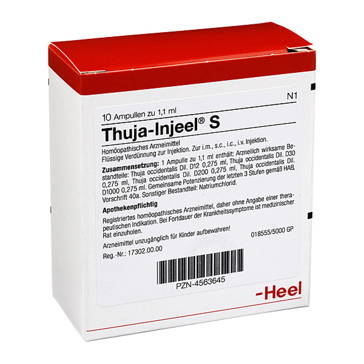 THUJA INJEEL S - FIALE 10 X 1,1 ML - Erbofarma farmaci, generici ...