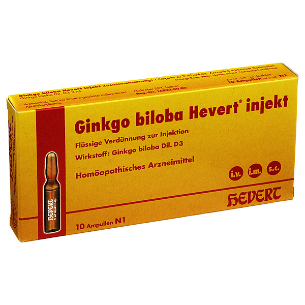 GINKGO BILOBA Hevert Injekt 10 fiale - Erbofarma farmaci, generici ...