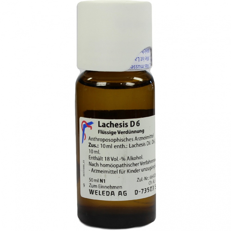 LACHESIS D6 Dilution 50 ml - Erbofarma farmaci, generici, omeopatici e ...