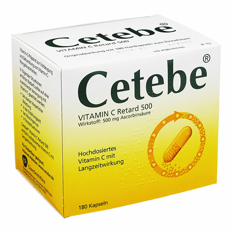 CETEBE Vitamin C 500 mg a rilascio prolungato - Erbofarma farmaci ...