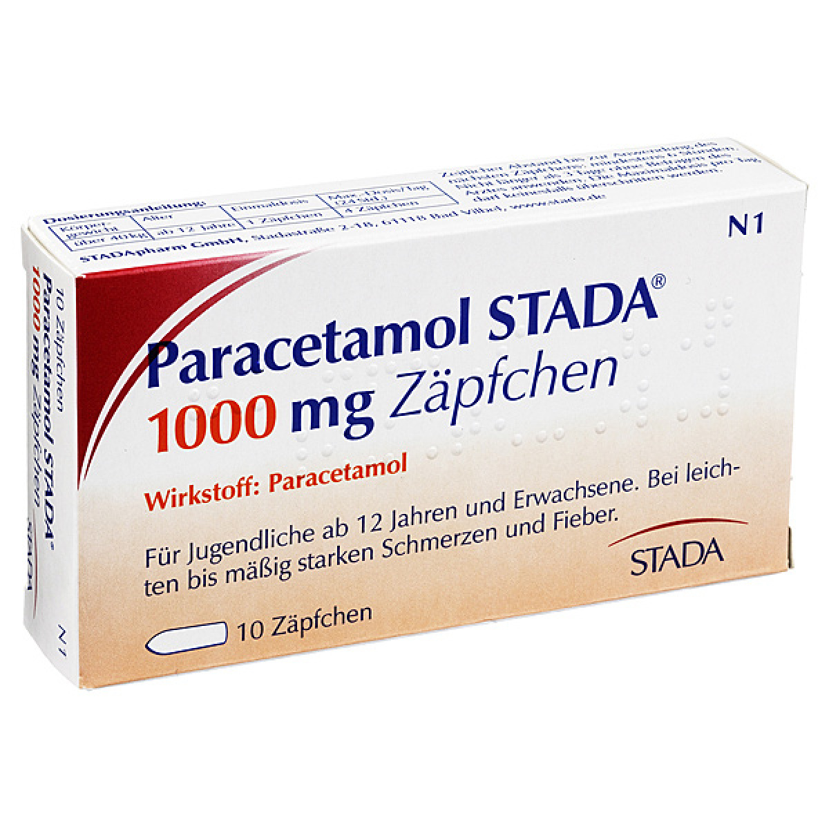 Paracetamol STADA 1000 mg 10 supposte - Erbofarma farmaci, generici ...