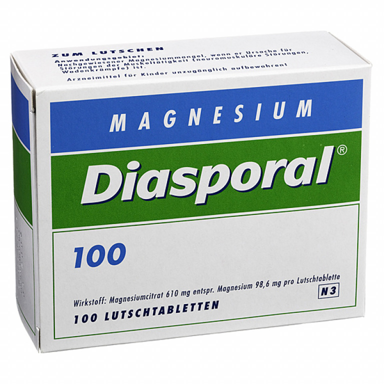 MAGNESIUM DIASPORAL 100 mg 100 pastiglie - Erbofarma farmaci, generici ...
