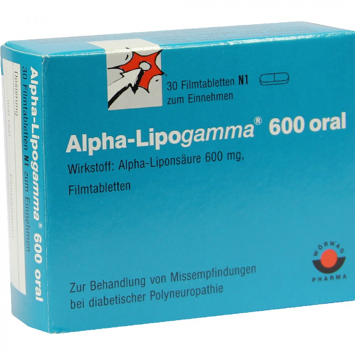 Alpha Lipogamma 600 mg Filmtabletten 30 stk (Alpha Lipogamma 600 mg ...