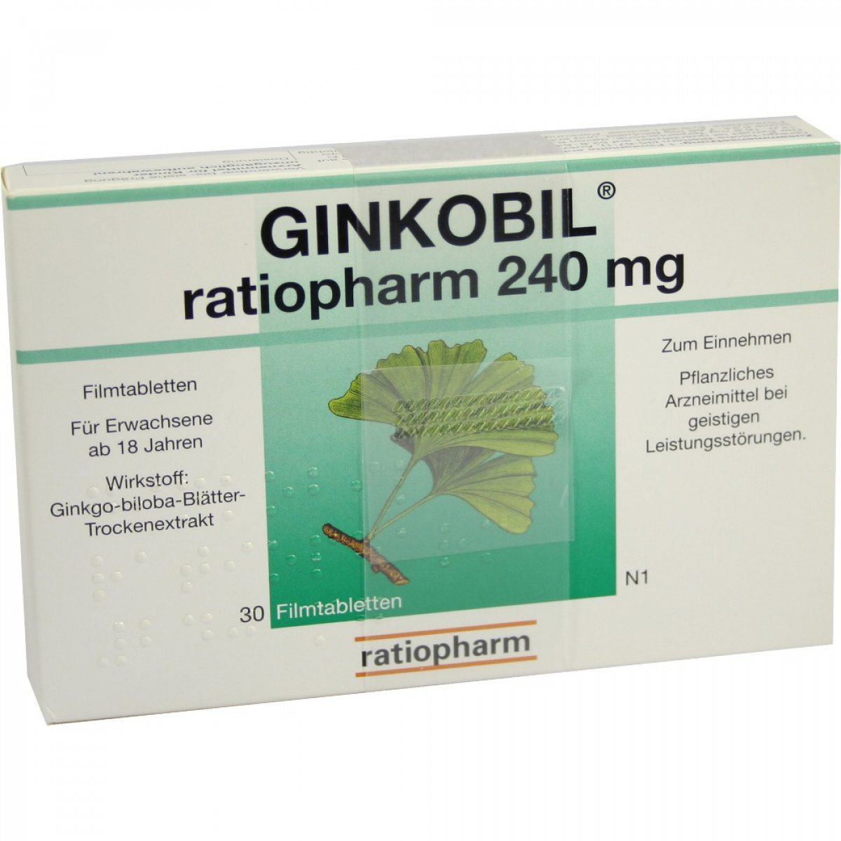 GINKOBIL Ratiopharm 240 MG CPS RIVESTITE CON FILM – 60 PZ - Erbofarma ...