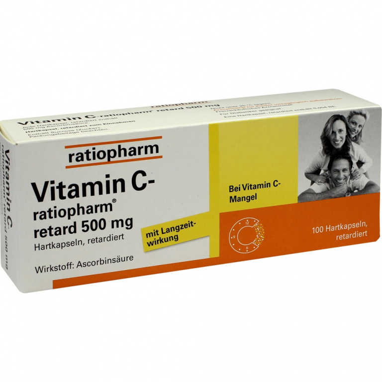 Vitamina C Ratiopharm Retard 500 mg 100 capsule - Erbofarma farmaci ...