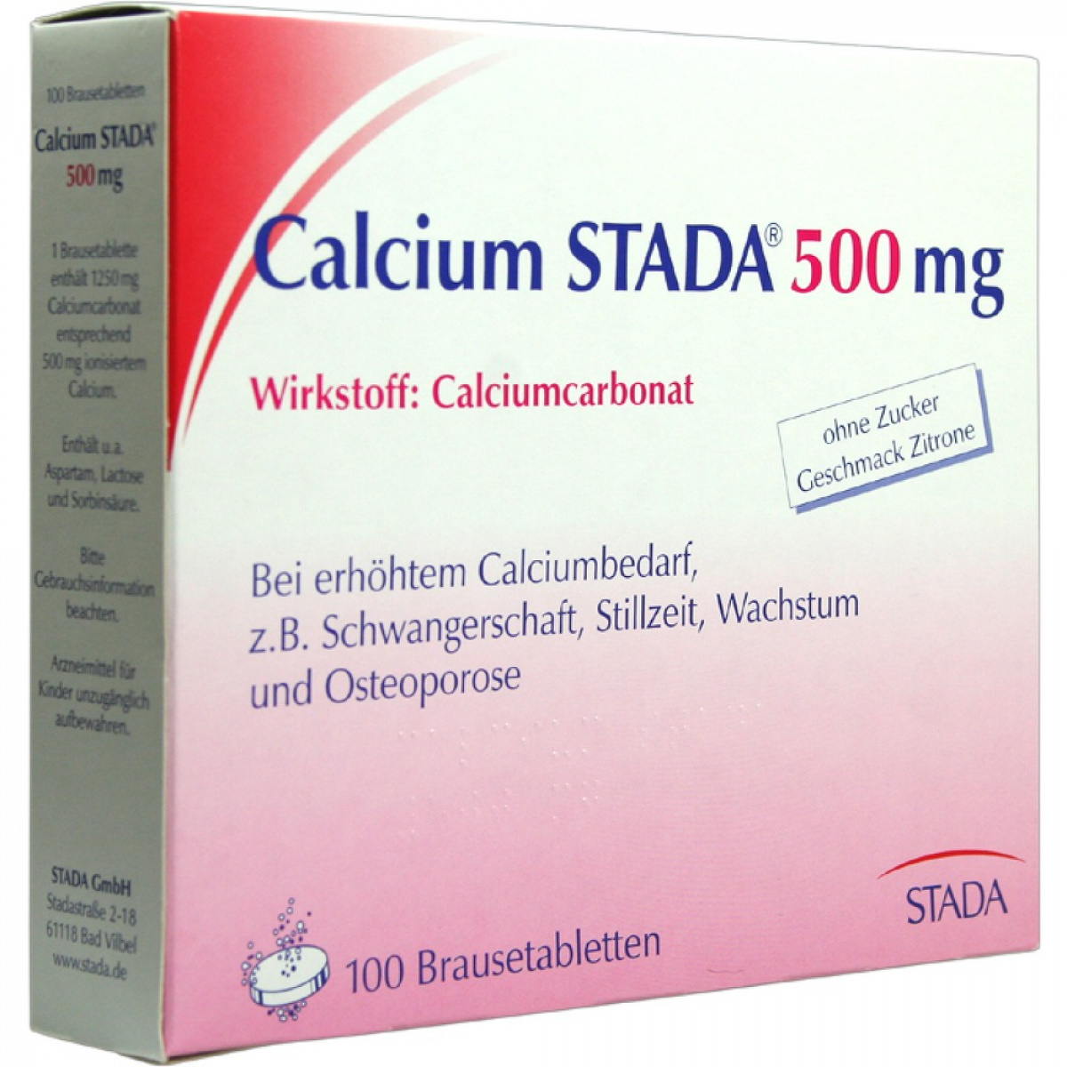 Calcium Stada 500 compresse effervescenti 100 pz - Erbofarma farmaci ...
