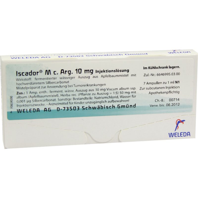 Iscador M c. Arg 10 mg soluzione iniettabile confezione da FIALE 7 X 1 ...
