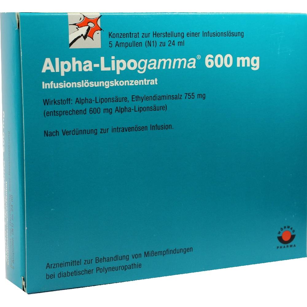 Alpha Lipogamma 600 Inf.Lsg. Concentrato Inf.-Lsg. 5 fiale - Erbofarma ...