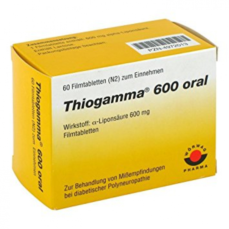 THIOGAMMA 600 confezione da 60 compresse rivestite con film - Erbofarma ...