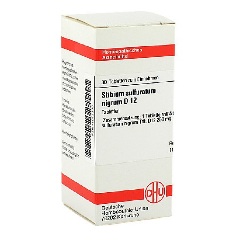 STIBIUM SULFURATUM NIGRUM D12 80 COMPRESSE - Erbofarma farmaci ...